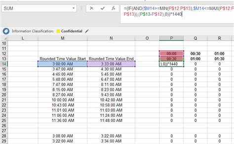 Excel Count The Total Minutes Per Interval Based On Raw Data Stack