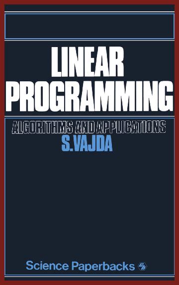 Linear Programming Algorithms And Applications Pdf 4bpj9uqq4ct0