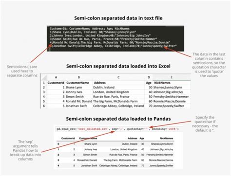 download demonstration of semicolon separated file data with data