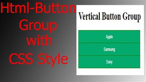 Create A Vertical Button Group With Html And Css