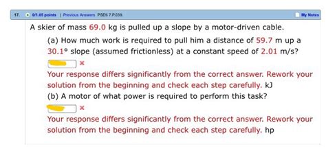 Solved 17 01 05 Points Previous Answers PSE6 7 P 039 My Chegg Com