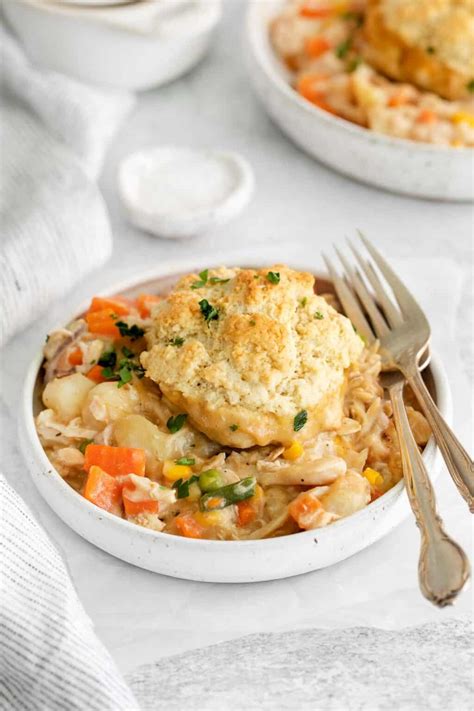 Gluten Free Chicken Pot Pie With Easy Biscuit Topping Meaningful Eats