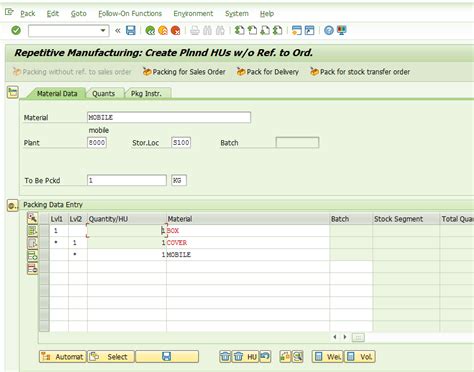 Handling Unit In Production Discrete And Rem Ste Sap Community