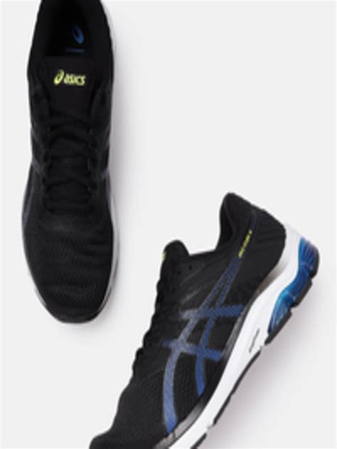 Buy Asics Men Black And Navy Blue Woven Design Gel Flux 6 Running Shoes