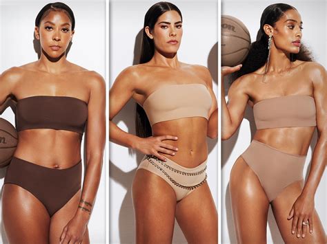 Kim Kardashians Skims Partners W Wnba Star Hoopers Model Undies
