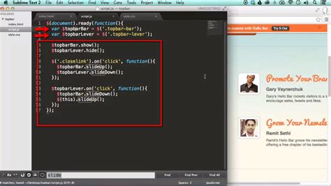 Project Create A Top Bar Widget With Jquery Ilovecoding