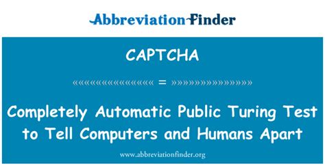 Captcha Significa Teste De Turing Público Completamente Automático Para Distinguir Computadores