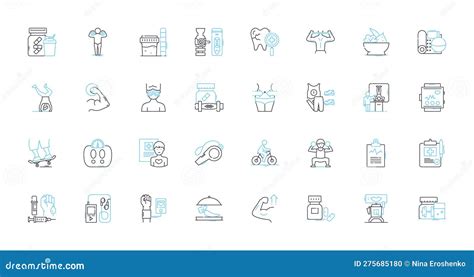 Psychological Assistance Linear Icons Set Therapy Counseling Support Guidance Healing