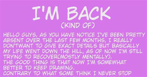 Annoucement Im Back Kind Of Elsantidrawのイラスト Pixiv