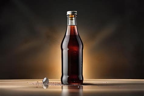 Premium Photo Brown Beverage Cola Soda Or Dark Beer Bottle Branding