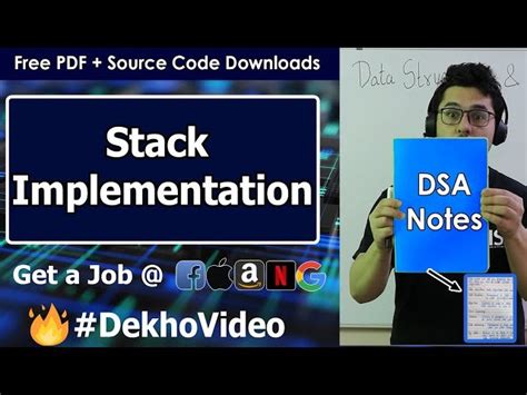 Free Video Implementing Stack Using Array In Data Structures From Codewithharry Class Central