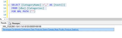 Codetips Concatenating Row Values From Table To Single String Using T Sql