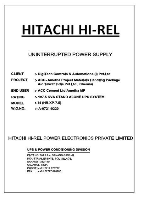 75kva Ups Panel Drawing Pdf Power Inverter Power Electronics