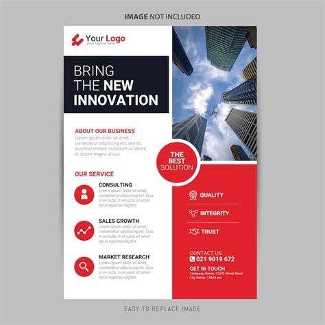 깨끗하고 간단한 회사 전단지 프리미엄 벡터