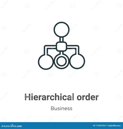 Hierarchical Order Icon In Trendy Design Style Hierarchical Order Icon