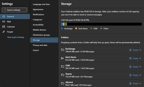 Managing Mailbox Storage With Outlook On The Web OWA