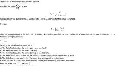 [university Calculus Ii Convergence And Divergence] I Have That The