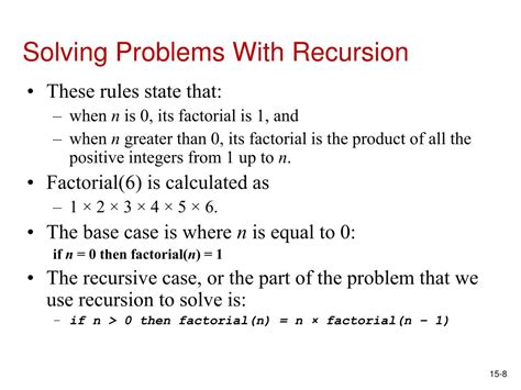 Ppt Chapter 18 Recursive Methods Powerpoint Presentation Free