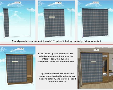 Dynamic Component Not Activating Once I Click Out Of It Dynamic Components SketchUp Community