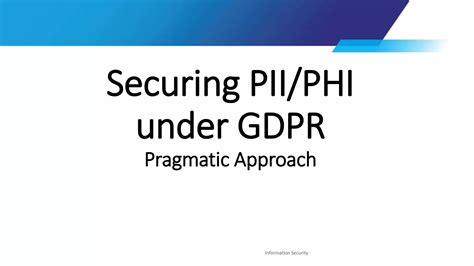 Protecting Pii And Phi Exec Summary Pptx