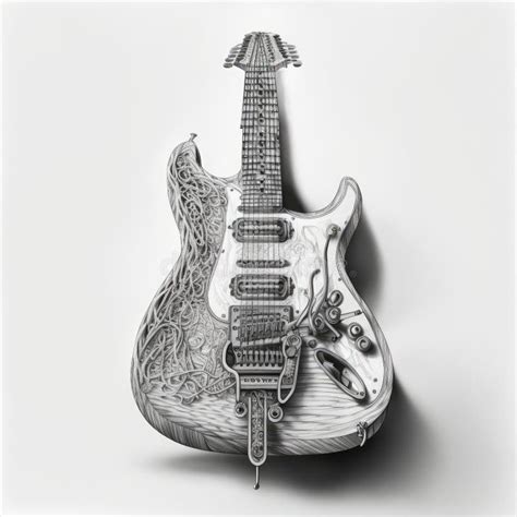 Electric Guitar Drawing By Pencil Youtube
