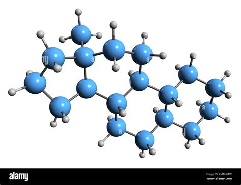 3d Image Of Estrane Skeletal Formula Molecular Chemical Structure Of C18 Steroid Derivative