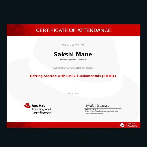 Proud To Have Completed The Getting Started With Linux Fundamentals Sakshi Mane