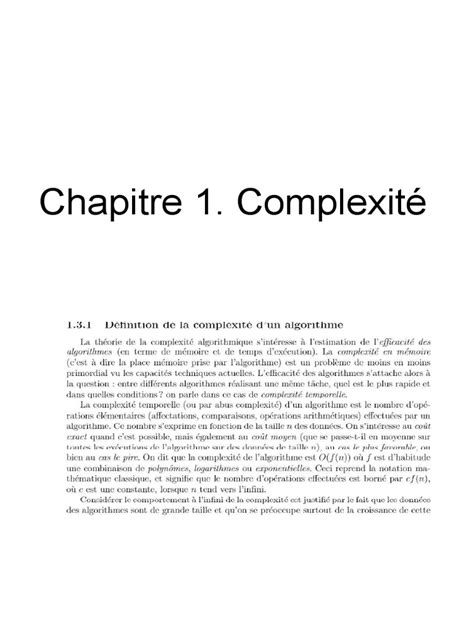 Chapitre1 Complexité 230419 205944 Pdf Pdf