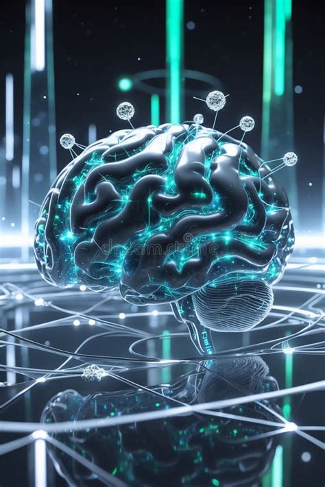 The Quantum Mind A Futuristic Vision Of Ai Enhanced Consciousness Stock Illustration