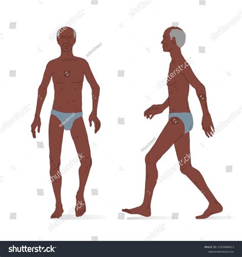 Senior Black Man Full Body Man Stock Vector Royalty Free 2193994013 Shutterstock