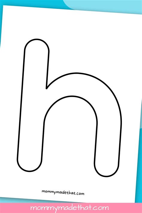 Bubble Letter H Lowercase