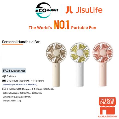 Jisulife Handheld Personal Protable Fan 2000mah Usb Rechargeable Mini Fan Kipas Fan 風扇