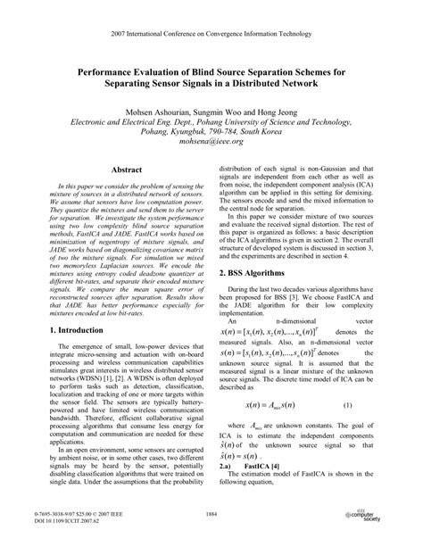 Pdf Performance Evaluation Of Blind Source Separation Schemes In Anechoic And Echoic Environments