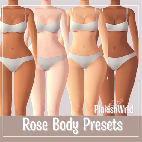 Rose Body Preset By Pinkishwrld The Sims 4 Create A Sim Curseforge
