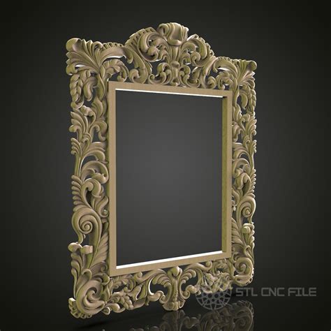 Intricate Ornate Rectangular Frame For Cnc And 3d Printing Stl File Etsy