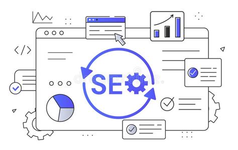 Seo Web Vector Concept Stock Illustration Illustration Of Outline