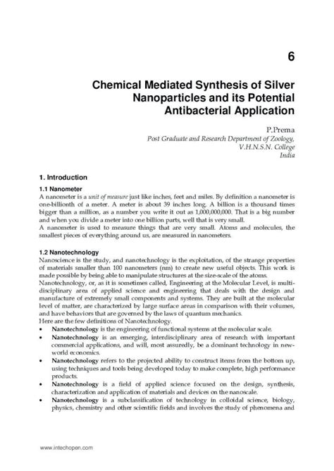 Pdf Chemical Mediated Synthesis Of Silver Nanoparticles And