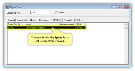 Prodmaster How To Prepare Spare Parts List For Object Type
