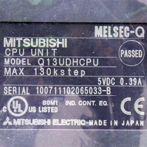 미사용 Q13udhcpu 미쯔비씨 유니버셜 Qcpu 1435541204 Plc전문 쇼핑몰 Plc Mart
