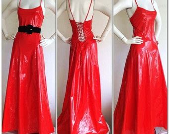 Unique Faux Leather Dress Related Items Etsy