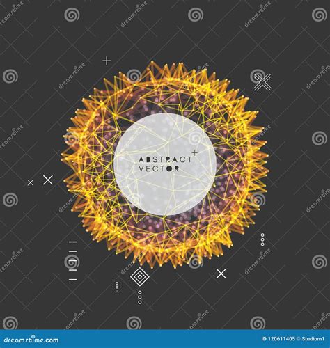 Sphere With Connected Lines And Dots Glowing Grid Connection Structure Stock Vector