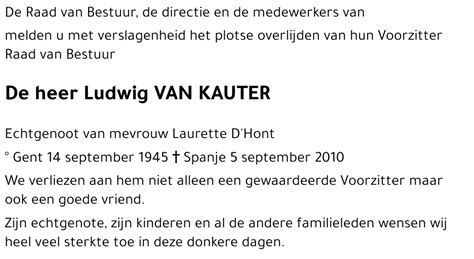 Ludwig Van Kauter † 05092010 Inmemoriam