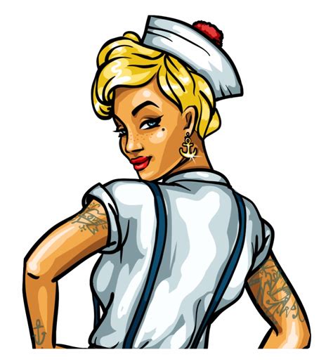 Sexy Cartoon Pin Up Girl