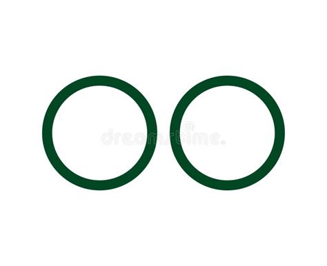Circle Shape Outline Stroke Green Symbol Element Vector Stock Vector Illustration Of Retro
