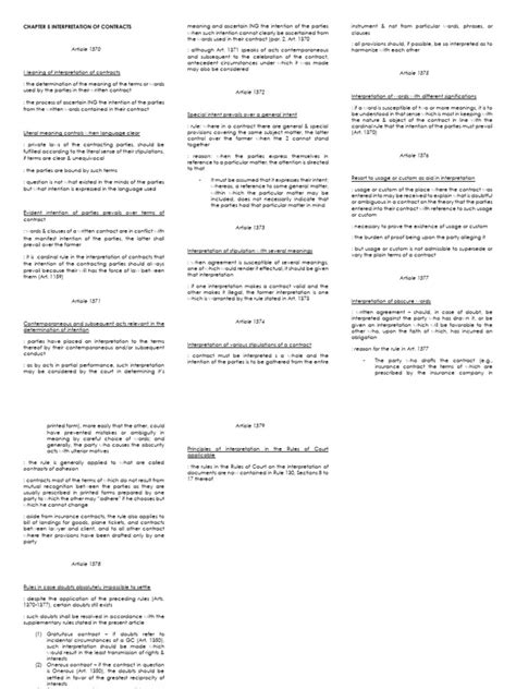 Interpretation Of Contracts Download Free Pdf Business Law Civil Law Legal System