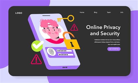 Premium Vector Digital Privacy Concept A Web User Explores Secure Browsing Options On A Mobile