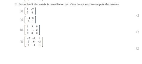 solved exercises 1 compute the determinant of each matrix