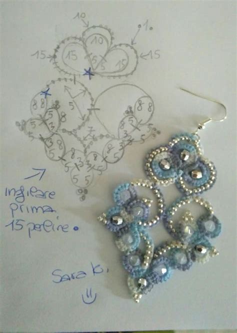 Рукоделие Фриволите Vk Tatting Earrings Tatting Jewelry Needle Tatting Patterns