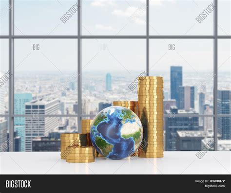 Golden Coins Bar Chart Image Photo Free Trial Bigstock