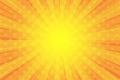 팝 아트 만화 배경입니다 하프톤 효과가 있는 스타버스트 오렌지 소용돌이 그림 동심원 광선이 있는 복고풍 방사형 패턴 벡터 광선에 대한 스톡 벡터 아트 및 기타 이미지